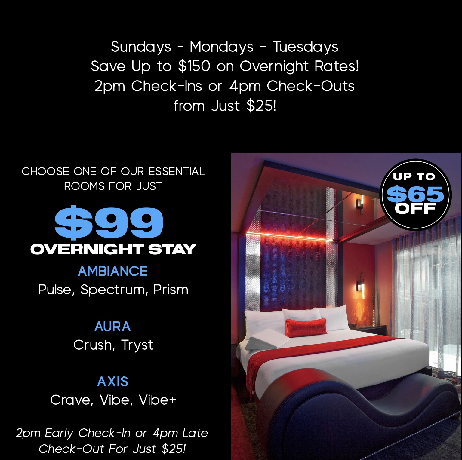 TEXT Offer - Prestige Club - Take Your Sexy Escape Behind the Velvet Rope